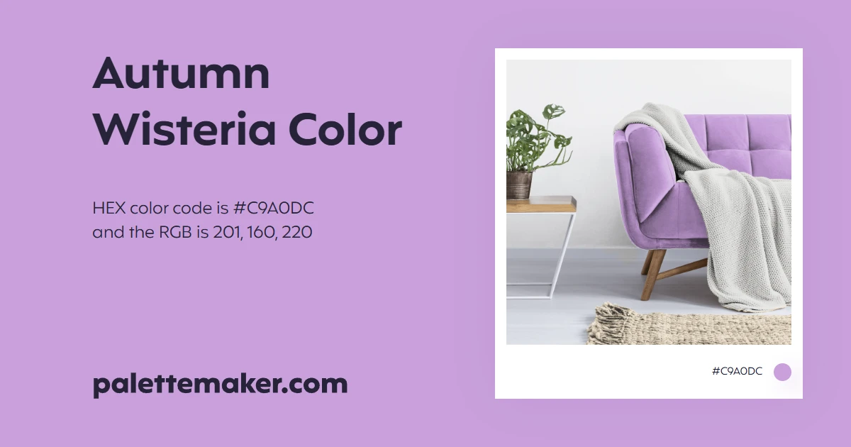 Autumn Wisteria Color - HEX #C9A0DC Meaning and Live Previews ...