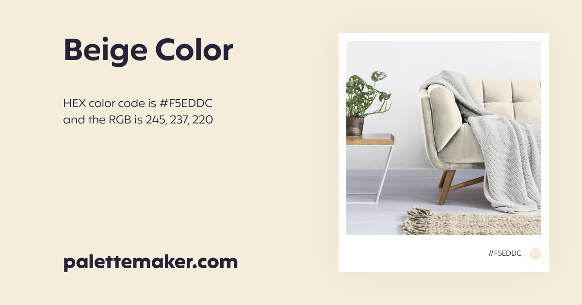 Beige Color HEX F5EDDC Meaning And Live Previews PaletteMaker