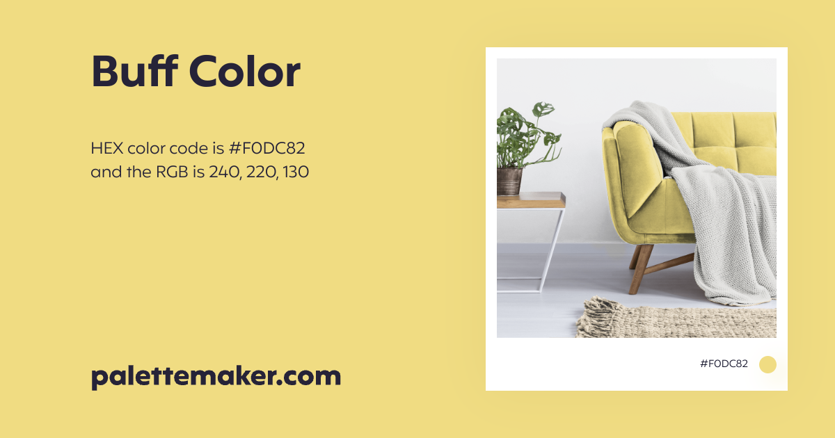 Buff Color HEX F0DC82 Meaning And Live Previews PaletteMaker