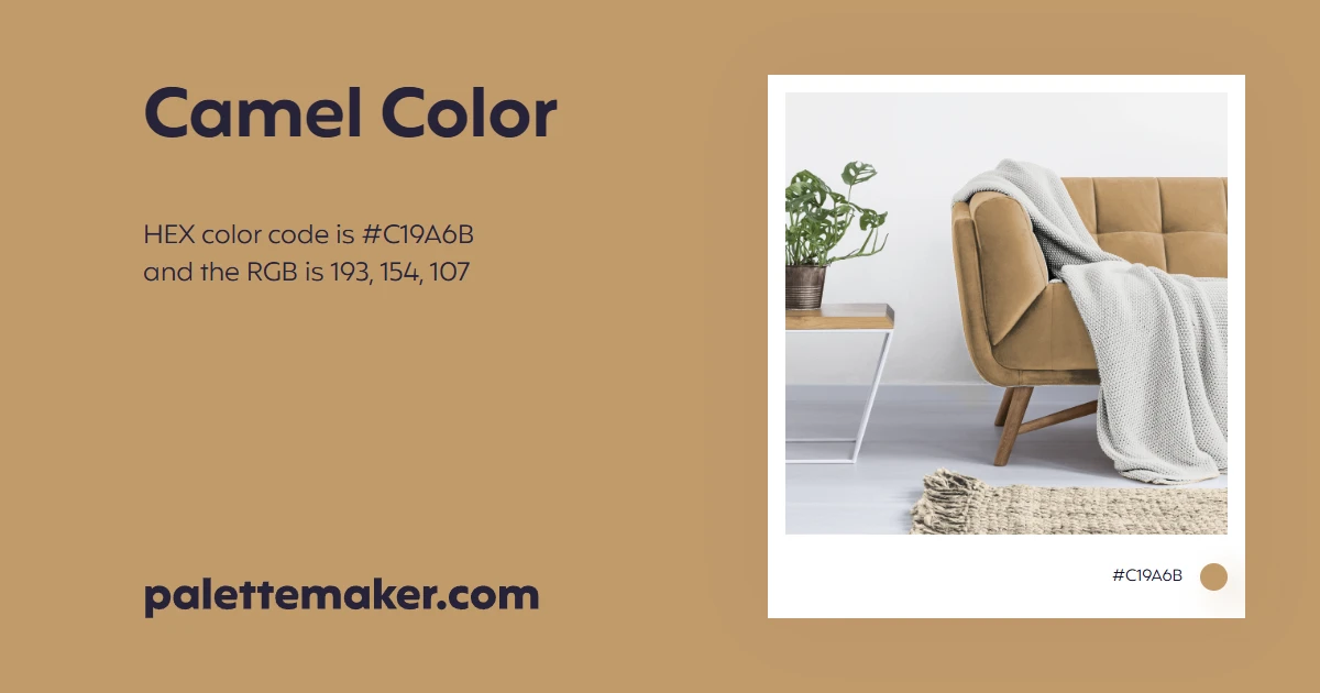 Camel Color - HEX #C19A6B Meaning and Live Previews - PaletteMaker