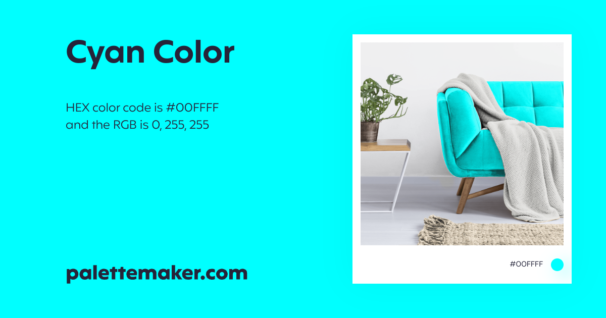 Cyan Color HEX 00FFFF Meaning And Live Previews PaletteMaker