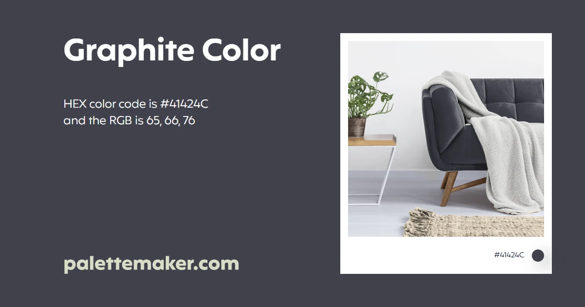 Graphite Color - HEX #41424C Meaning and Live Previews - PaletteMaker