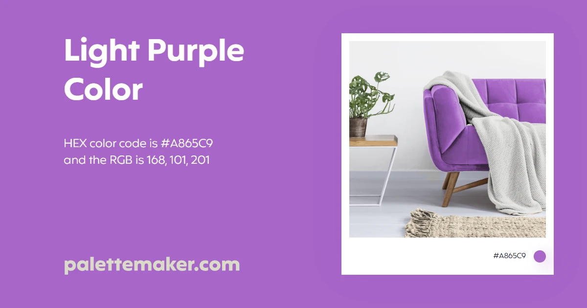 Light Purple Color - HEX #A865C9 Meaning and Live Previews - PaletteMaker