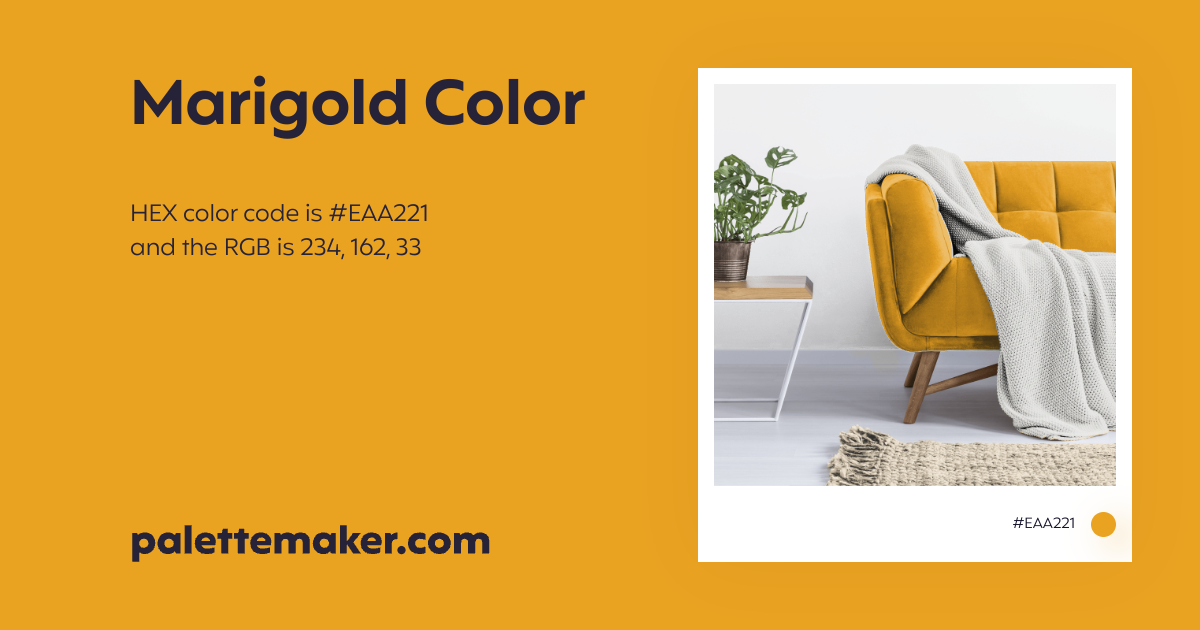 Marigold Color HEX EAA221 Meaning And Live Previews PaletteMaker
