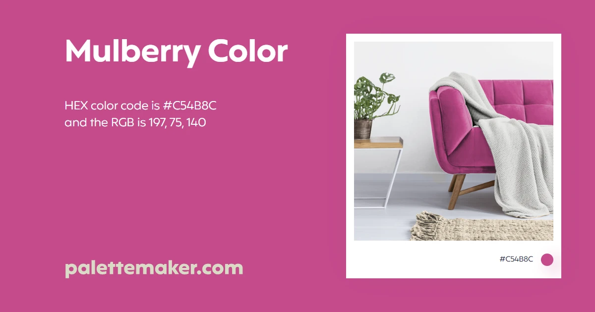 Mulberry Color - HEX #C54B8C Meaning and Live Previews - PaletteMaker