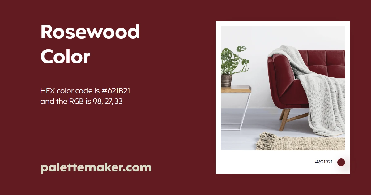 Rosewood Color - HEX #621B21 Meaning and Live Previews - PaletteMaker