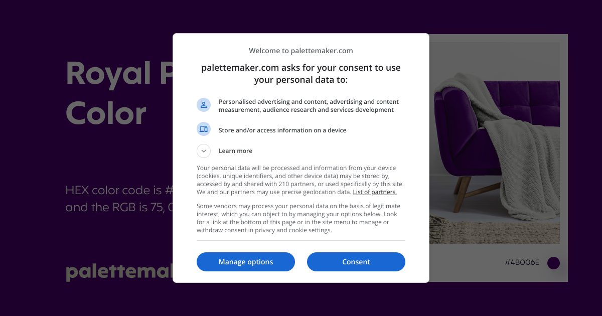 Royal Purple Color HEX 4B006E Meaning And Live Previews PaletteMaker Royal Purple Color HEX 4B006E Meaning And Live Previews PaletteMaker