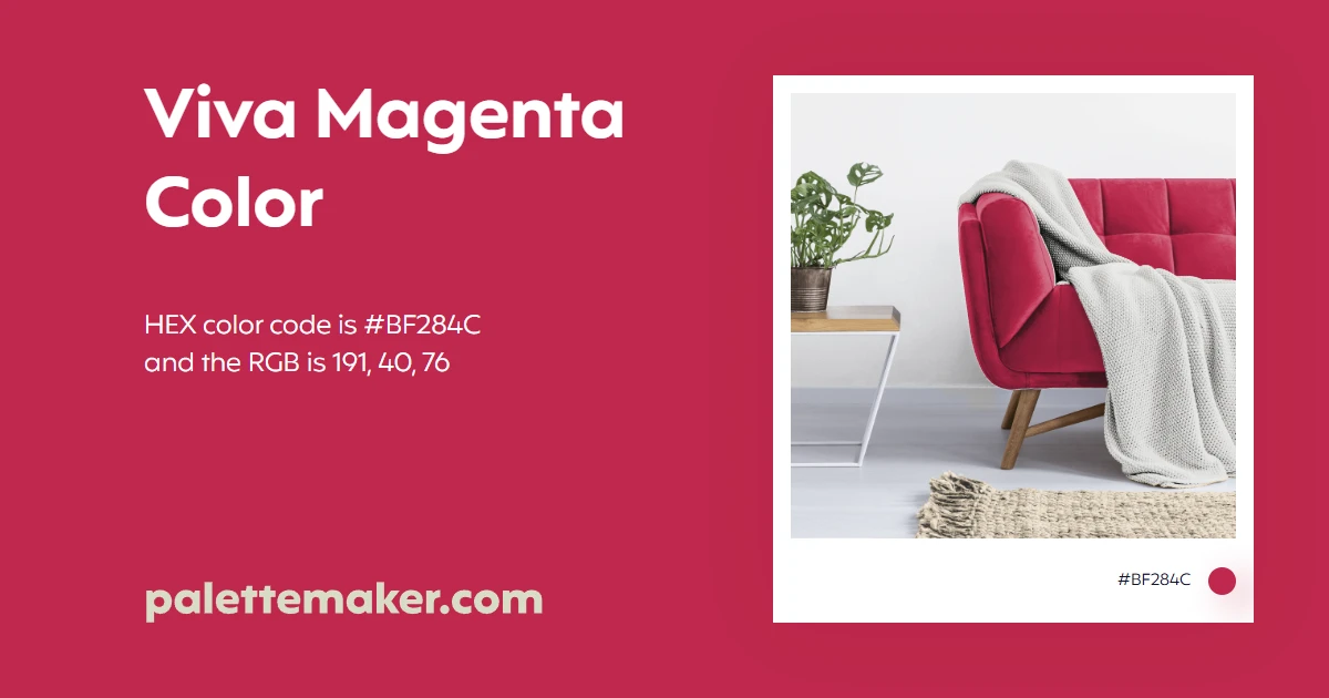 Viva Magenta Color - HEX #BF284C Meaning and Live Previews - PaletteMaker
