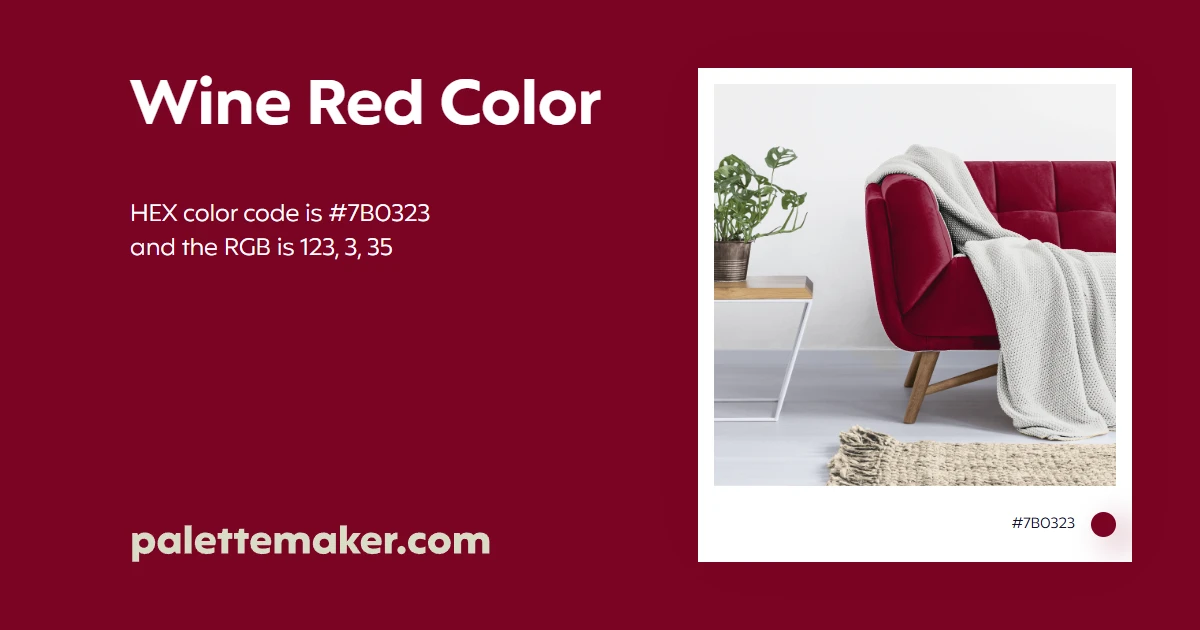 Wine Red Color - HEX #7B0323 Meaning and Live Previews - PaletteMaker