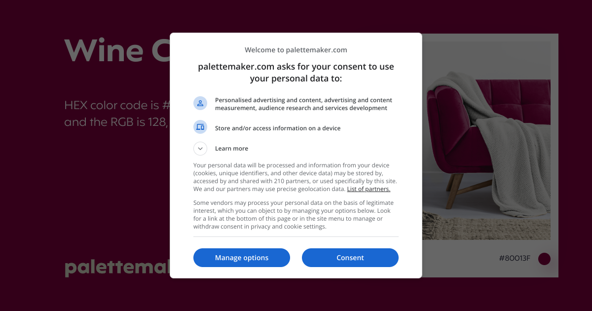 Wine Color - HEX #80013F Meaning and Live Previews - PaletteMaker